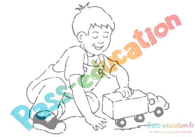 Coloriage gratuit : Garçon - PDF à imprimer