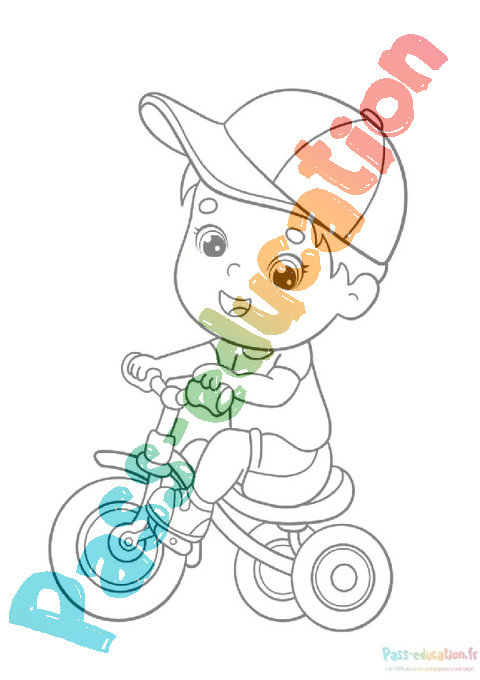 Coloriage gratuit : Garçon - PDF à imprimer