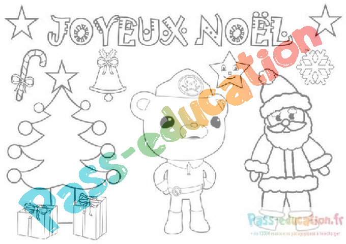 Coloriage gratuit : Noël - PDF à imprimer