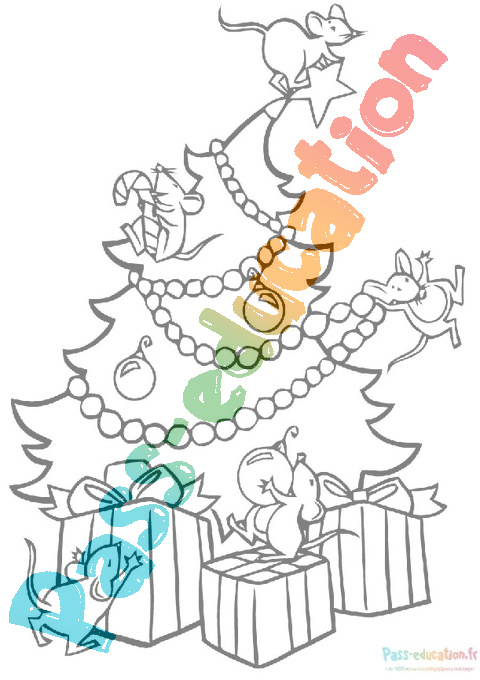 Coloriage gratuit : Noël - PDF à imprimer