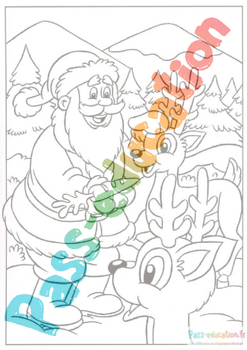 Coloriage gratuit : Noël - PDF à imprimer