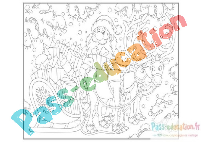 Coloriage gratuit : Noël - PDF à imprimer