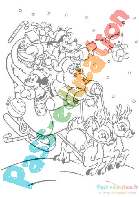 Coloriage gratuit : Noël - PDF à imprimer