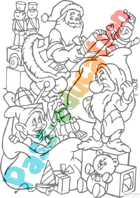 Coloriage gratuit : Noël - PDF à imprimer