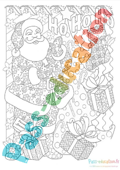 Coloriage gratuit : Noël - PDF à imprimer