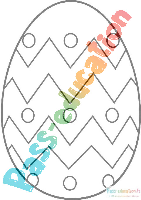 Coloriage gratuit : Oeufs de pâques - PDF à imprimer
