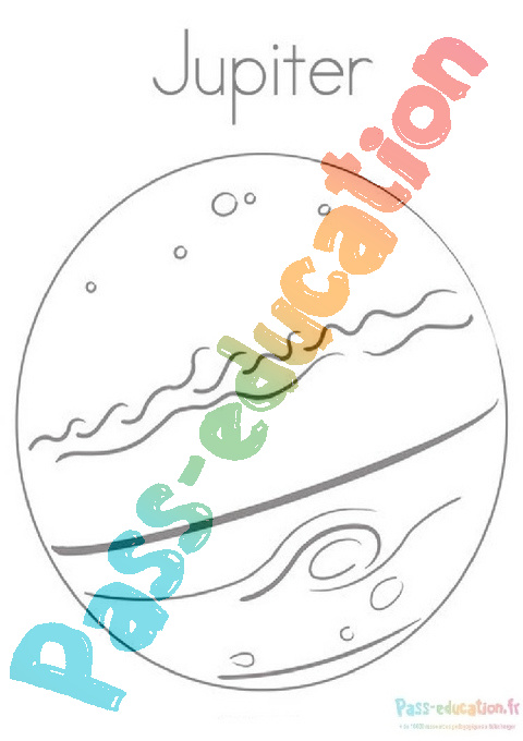 Coloriage gratuit : Planète - PDF à imprimer