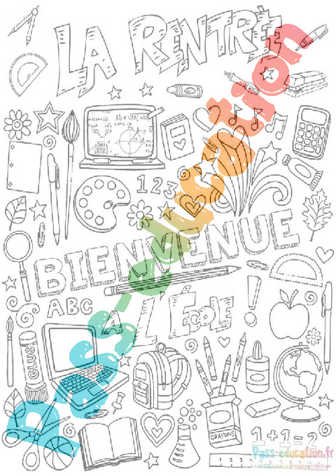 Coloriage gratuit rentrée scolaire : téléchargez et imprimez des ...