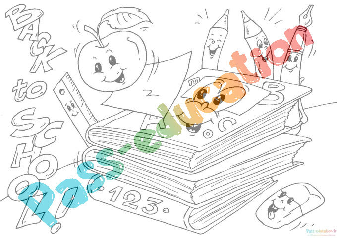 Coloriage gratuit rentrée scolaire : téléchargez et imprimez des ...