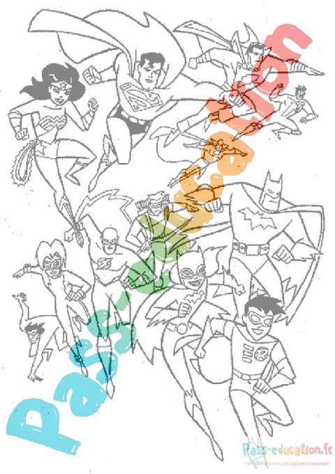 Coloriage gratuit : Super héros - PDF à imprimer