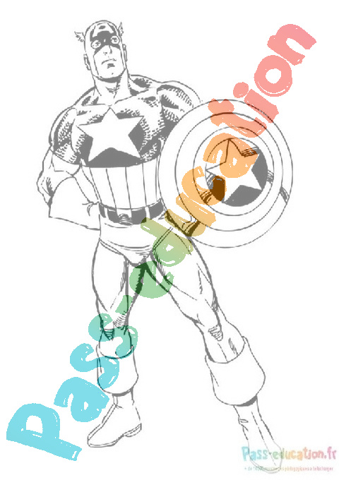 Coloriage gratuit : Super héros - PDF à imprimer