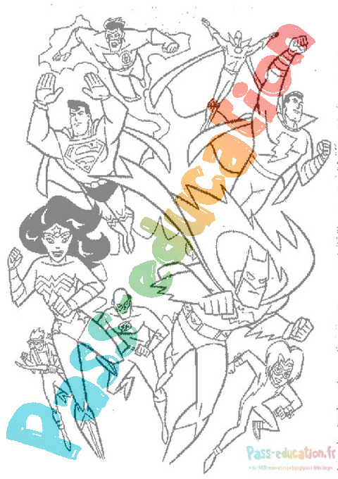 Coloriage gratuit : Super héros - PDF à imprimer