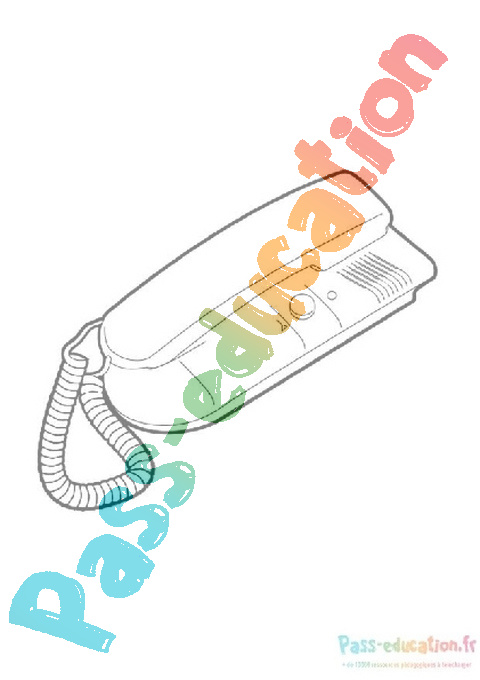 Coloriage gratuit : Téléphone - PDF à imprimer