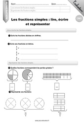 comprendre les fractions cm1 PDF Cours,Exercices ,Examens