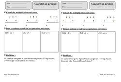 Exercice Multiplication : 3eme Primaire - Pass Education
