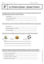 exercices anglais présent simple