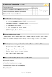Grammaire : 4eme Primaire - Exercice évaluation révision leçon - Pass ...