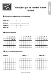 Multiplication : 4eme Primaire - Exercice évaluation révision leçon ...