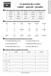 Exercice n° 1. Colorie les verbes conjugués au présent de l'indicatif ...