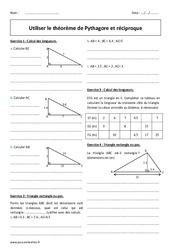 exercice théorème de pythagore 3ème avec correction
