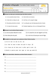 les lettres muettes (début milieu et fin)