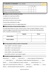 evaluation francais 4eme année primaire