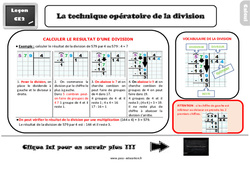 Division, partage : 3eme Primaire - Exercice évaluation révision leçon ...