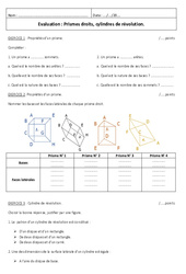 Devoir Maison de Mathématiques sur les Prismes Droits 5ème Mathématiques