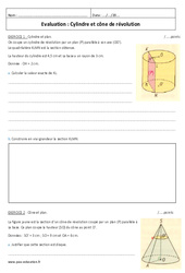 cylindre droit PDF Cours,Exercices ,Examens