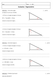 calculer la mesure d'un angle dans un triangle rectangle PDF Cours ...