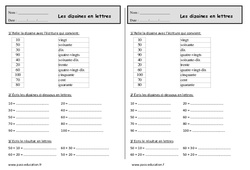 écrire Les Chiffres En Lettres Cp Pdf Cours,exercices ,examens