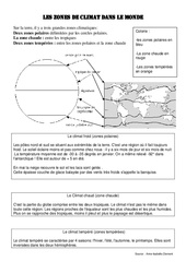 Exercice Les climats dans le monde : 5eme Primaire - Pass Education