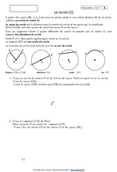 Exercice Cercle et disque : 5eme Primaire - Pass Education