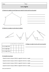 Exercice Angles : 4eme Primaire - Pass Education