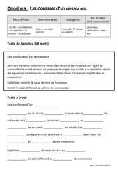 Exercice Dictée préparée / Dictée à trous : 4eme Primaire - Pass Education