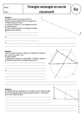 cercle inscrit dans un triangle quelconque PDF Cours,Exercices ,Examens