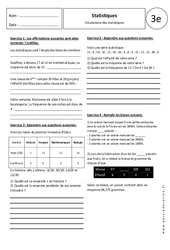 exercices corrigés statistiques 3eme pdf