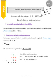 Multiplication : 5eme Primaire - Exercice évaluation révision leçon ...