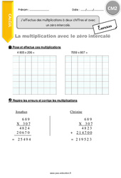 Multiplication : 5eme Primaire - Exercice évaluation révision leçon ...