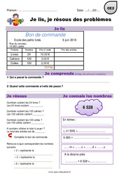 resolution de probleme 3eme annee primaire