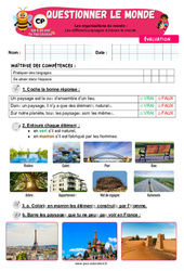 Les différents paysages à travers le monde – CP – Evaluation – Apis ...